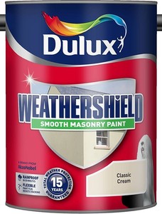 Dulux Classic Cream Weathershield Smooth Masonry Paint - 5L ...