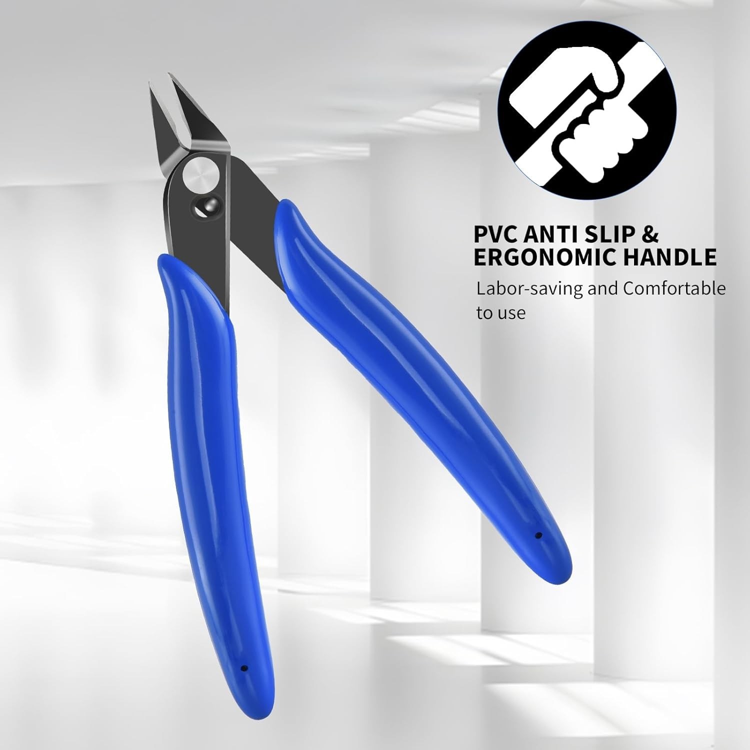 5 Inch Micro Flush Cutter 2-Pack Spring Loaded Wire Cutters Pliers