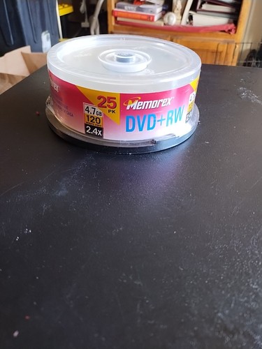 Memorex DVD+RW 4.7GB 2.4x 120 Minutes 25-Pack Spindle New in Package | eBay