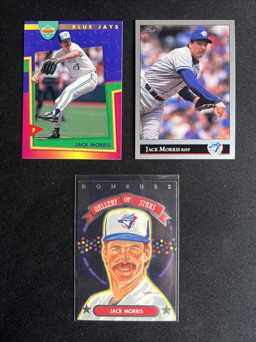 Jack Morris 3 Card MLB Baseball Trading Card Lot Gallery Of Stars Blue ...