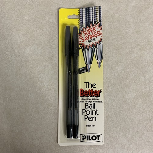 Vintage 90s Pilot Better Ball Point Pen Fine Point Black Ink 35005 BP ...