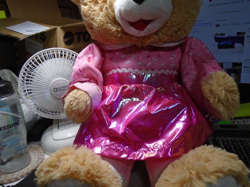 2024 Walmart CHRISTMAS Snowflake TEDDY BEAR Brown Girl Pink Dress 22 ...