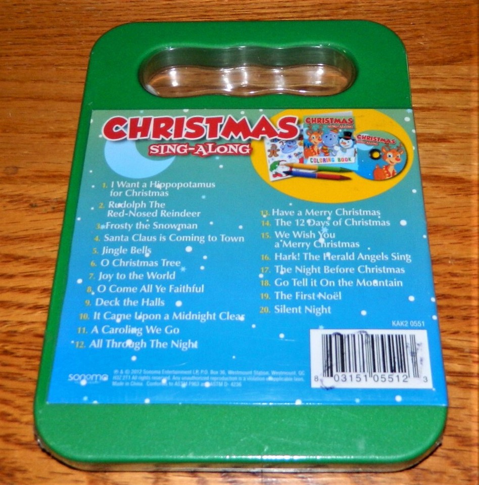 Christmas Sing Along Kids Music CD, Stickers, 4 Crayon Colors, Coloring ...
