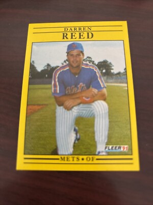 1991 Fleer Darren Reed RC Rookie New York Mets #159 | eBay