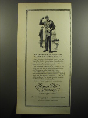 1951 Rogers Peet Clothes Ad - The distinction of Rogers Peet clothes | eBay