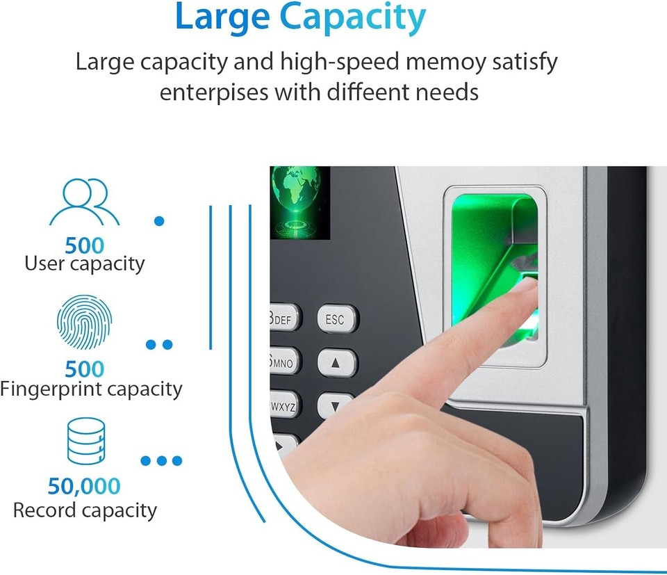 NGTeco AS10 Standalone Time Clock Automatic Punch In Office Machine | eBay