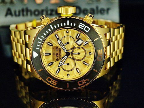 Invicta Men's 52mm Subaqua Chronograph 18k Gold Plated Stainless Steel ...