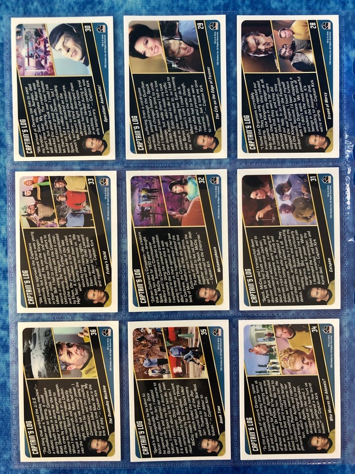 Star Trek TOS: The Captain's Collection complete trading card base set ...