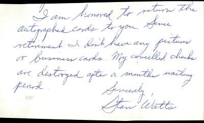 Stan Watts Signed Cut 3x5 Autographed BYU Basketball HOF 66910 | eBay