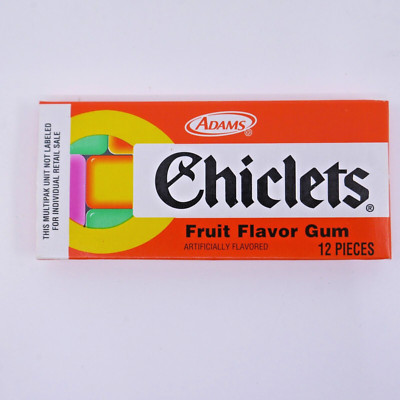 Chiclets Chewing Gum Fruit Flavored ADAMS OPENED/Unsealed pack ...