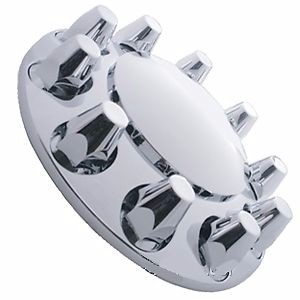 Chrome Semi Truck Front Axle Wheel Cover with Hub Cap 33mm Lug Nuts | eBay
