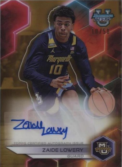 2023-24 Bowman University Best - Best of 2023 Autographs Zaide Lowery # ...