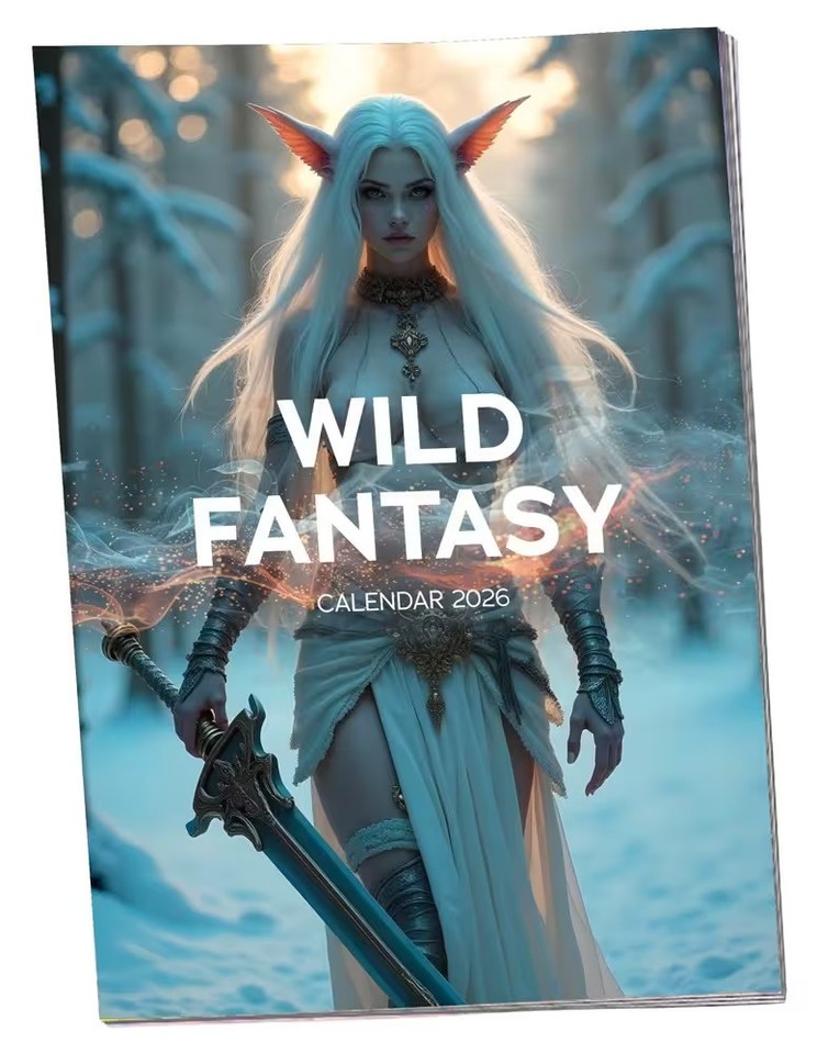 2026 Wild Fantasy Calendar Glamour & Seductive Women Poster Pin-Up Wall ...