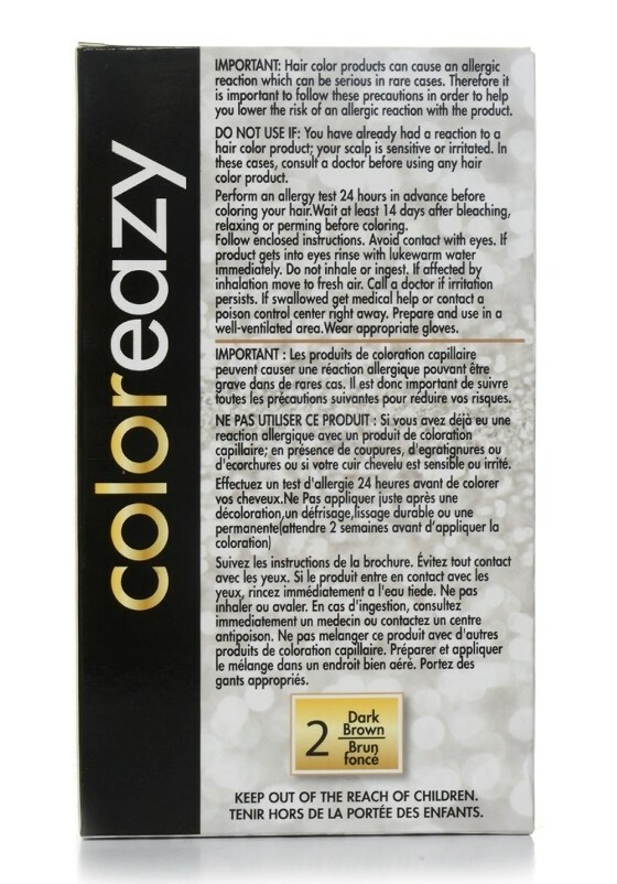 COLOREAZY 02 Dark Brown Hair Color Permanent Salon Style Cream ...