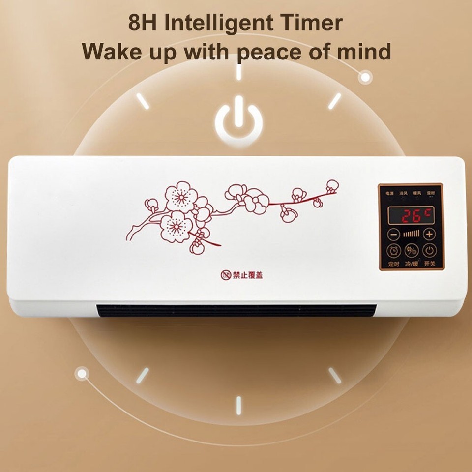 Mini Cold Air Conditioner 1800W Wall Mounted Air Cooler Touch Screen ...