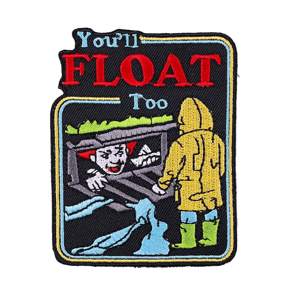 You'll Float Horror Movie Iron On Patch Halloween Embroidery Patches ...