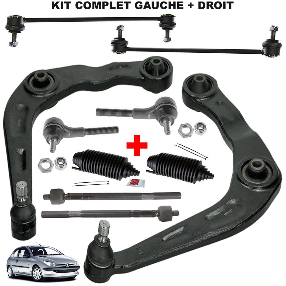 Triangle Arms Kit Link Stabilizer Bar Steering Ball Joint for 206 | eBay UK