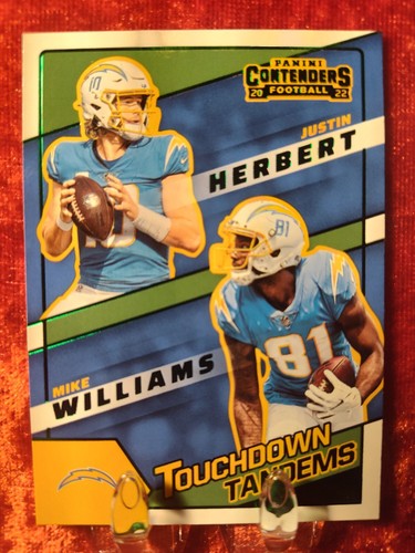 2022 Panini Contenders - Touchdown Tandems Justin Herbert, Mike ...