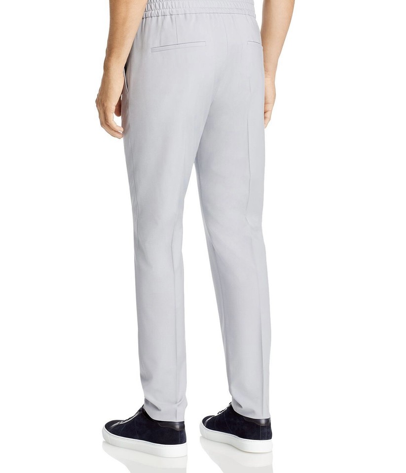 HUGO HUGO BOSS Howard Extra Slim Fit Comfortable Trousers, Silver, Size ...