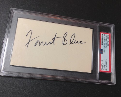 Forrest Blue PSA/DNA Signed Index Card Slabbed 49ers Colts RIP 2011 PSA ...