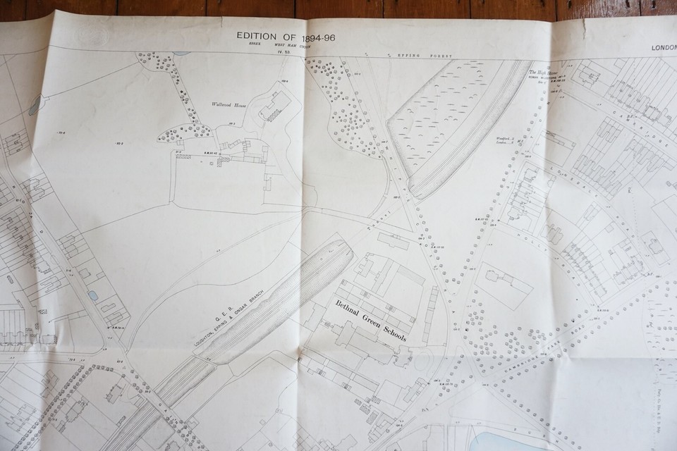 1894 Bethnal Green GER Loughton Epping & Ongar Branch Railway OS ...