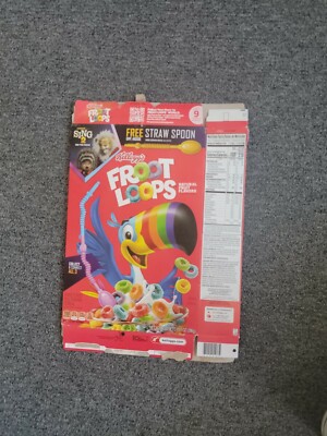 2021 Kelloggs Froot Loops Sing 2 Movie Straw Spoon Giveaway Cereal Box ...
