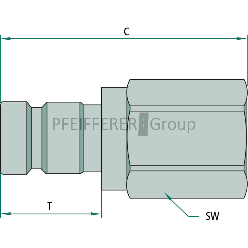 FASTER Kupplungsstecker DF DF04-14 NPT M V-Nr. DF04-14 NPT M | eBay
