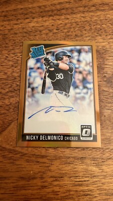 Nick Delmonico 2018 Donruss Optic Rated Signatures Bronze Rookie On ...