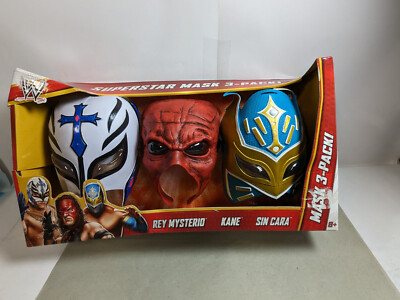 Wwe 2013 Superstar Mask 3-Pack Rey Mysterio Kane No Cara Mattel BML77 ...