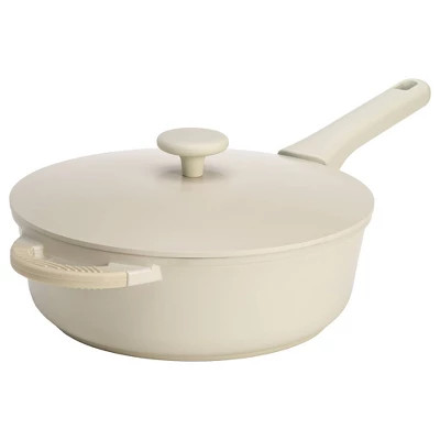 Goodful Cast Aluminum Ceramic Deep Cooker Cookware 3QT Cream Long ...