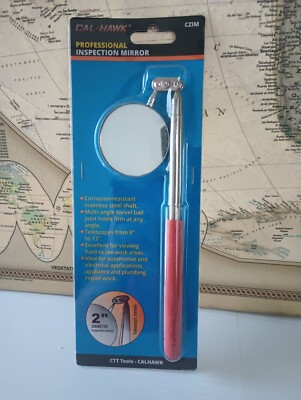 Telescoping Inspect Mirror, Circular Telescopic Mechanics Tool 2"Dia ...