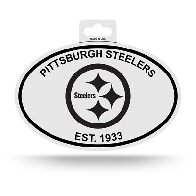 Pittsburgh Steelers Oval Decal Sticker 3x5 Inches NEW Free Ship Black ...