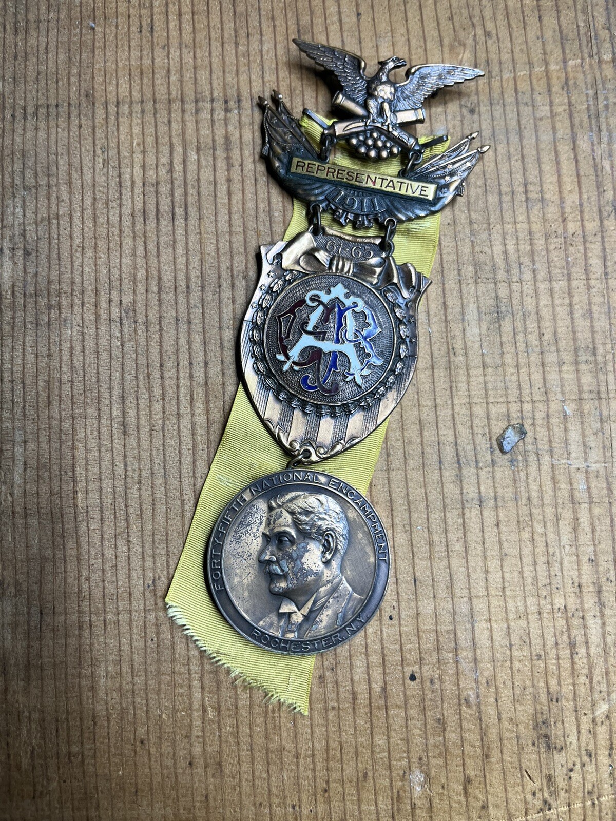 1911 GAR ROCHESTER NY ENCAMPMENT RIBBON MEDAL | eBay