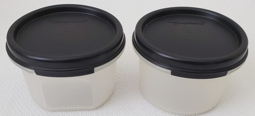 Tupperware Set of 2 - 2.25" Slim Modular Mates Container w/Black Lid ...