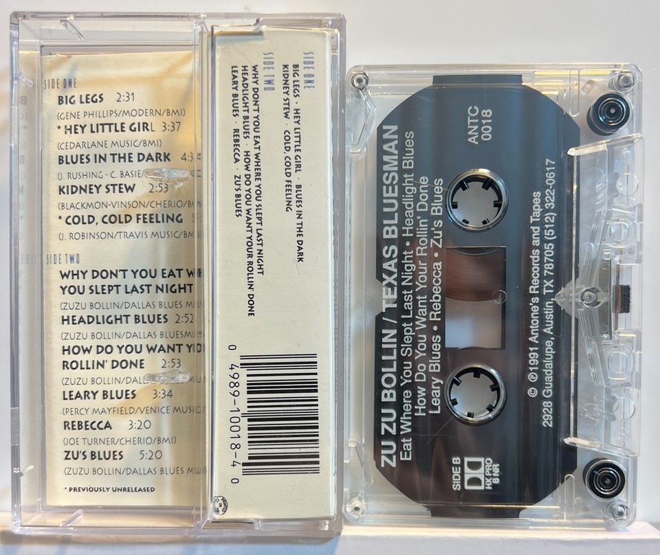 Zuzu Bollin : Texas Bluesman (Cassette Tape 1991 Antone's) *Rare* *Very ...