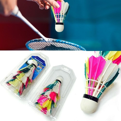 Windproof Training Supplies Feather Badminton Shuttlecock Ball Colorful ...