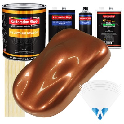 Firemist Copper Gallon URETHANE BASECOAT CLEARCOAT Car Auto Paint Kit ...