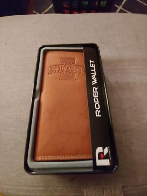 Iowa State Cyclones Rugged Roper Tan Leather Mens Wallet | eBay