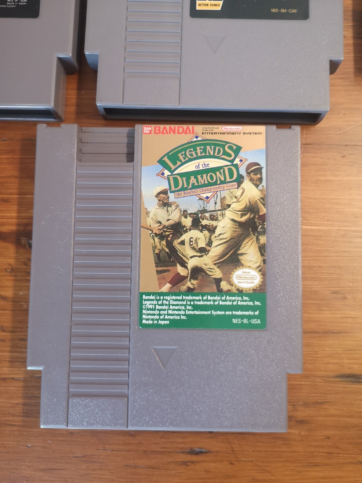 4 LOT NES games Legends of the Diamond Tecmo Bowl Jeopardy Super Mario ...