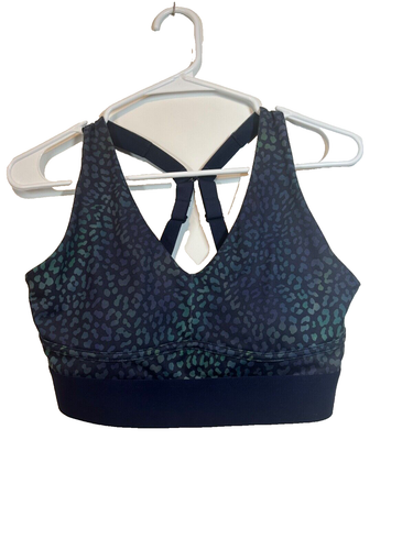 Fabletics Women Size M Blue Animal Print Blue Sports Bra | eBay