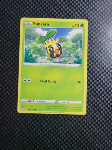 Pokémon TCG Silver Tempest Sunkern 5/195 Regular Common Card NM 2022 | eBay