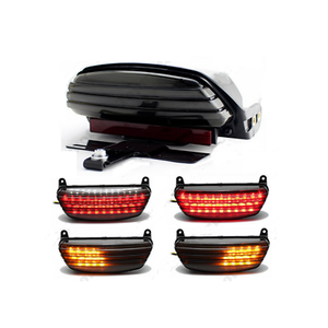 Tri Bar Fender LED Tail Turn signal Light Harley Softail CVO Springer ...