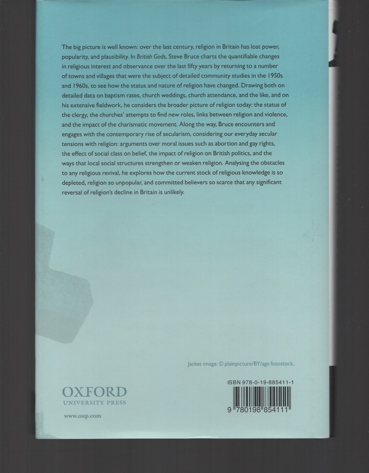 British Gods : Religion in Modern Britain / Steve Bruce / Sociology ...
