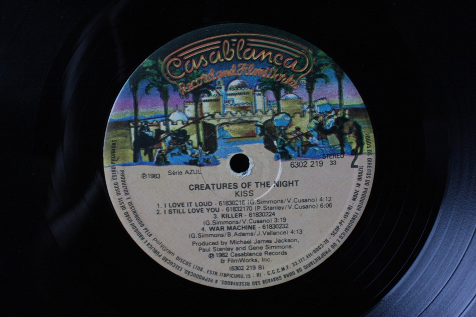 KISS CREATURES OF THE NIGHT VINNIE COVER BRAZIL ORIGINAL 1983 VINYL LP ...