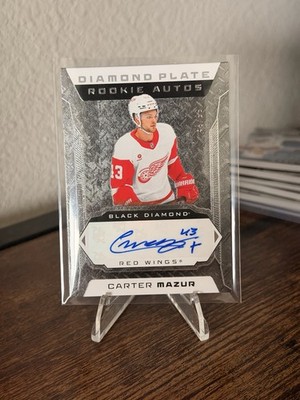 2025-26 Upper Deck Black Diamond Carter Mazur Diamond Plate Rookie Auto ...