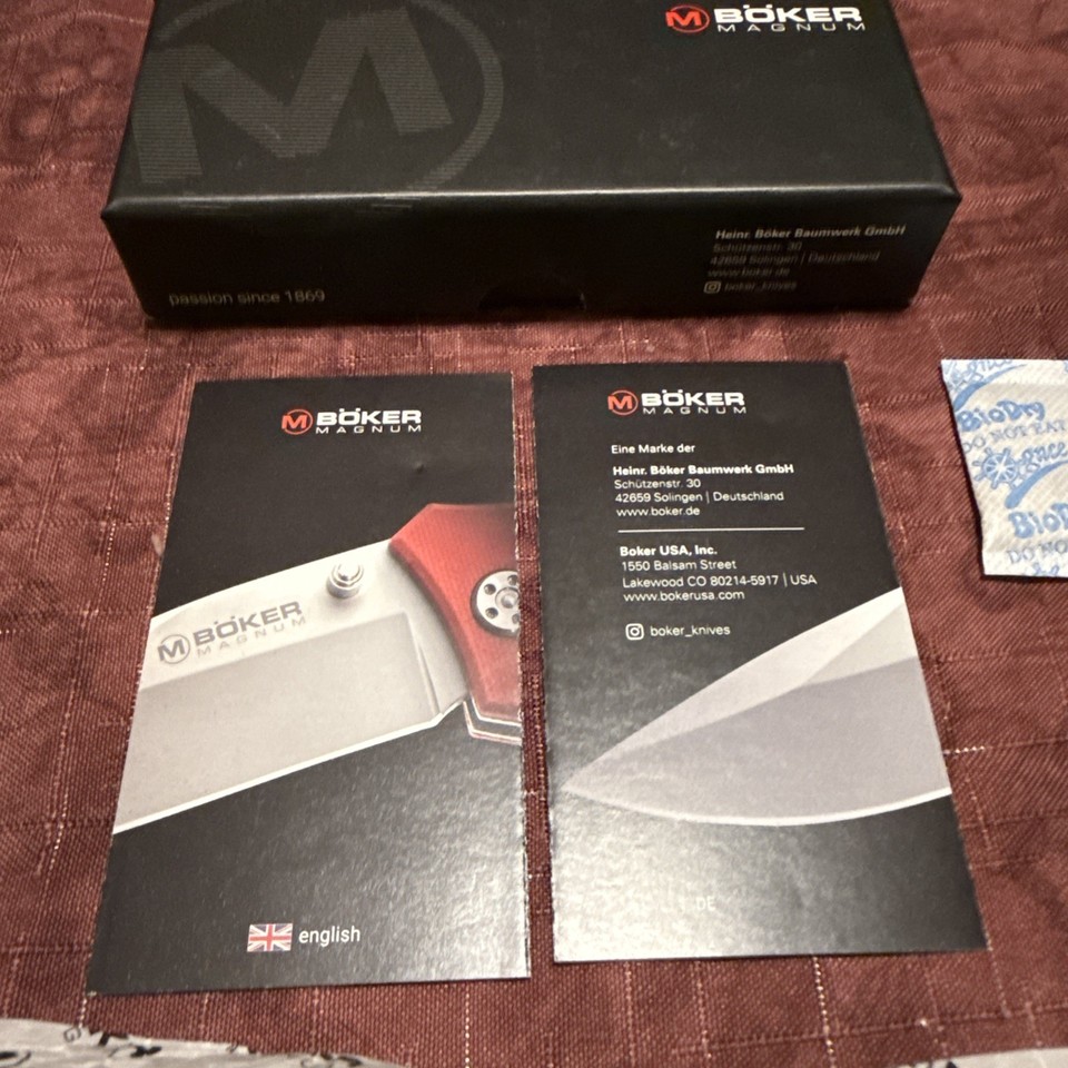 Boker Magnum Mortem - P01RY217 Cleaver Folder Skull Design - New In Box ...