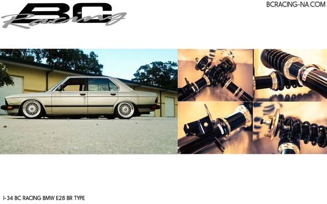 BC Racing Coilovers BR Type Adjustable Suspension 82-88 BMW 5 Series ...