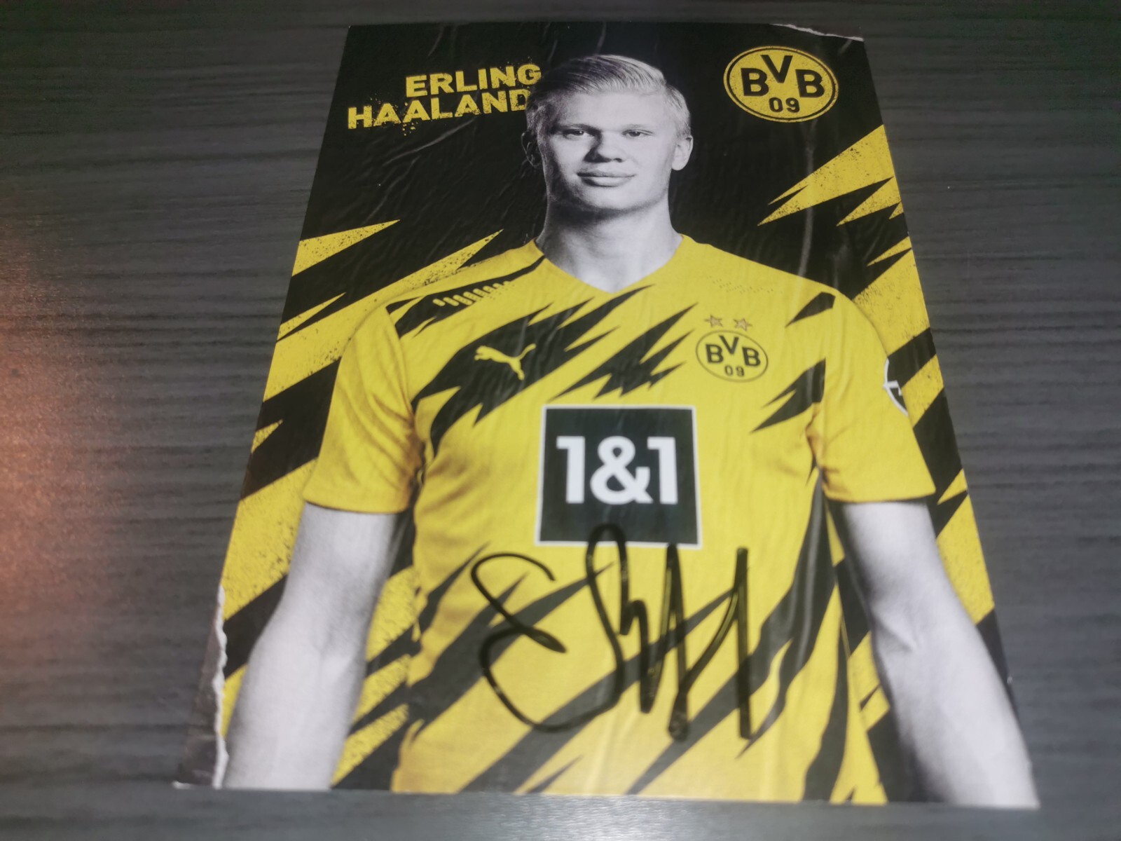 Erling Braut Haaland Hand signed Borussia Dortmund autograph card 2020/ ...