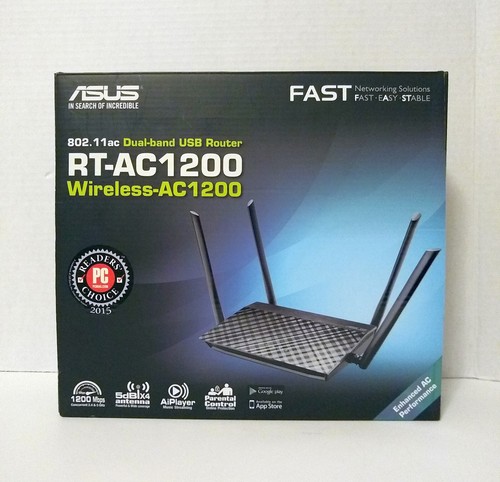 ASUS RT-AC1200 V2 AC1200 Dual Band WiFi Router Easy 3-Step Setup *USED ...