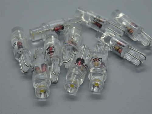 10 x LED White Bulb 12V T5 W2x4.6d | eBay UK